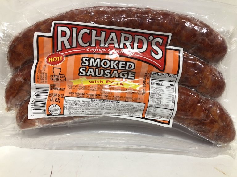 Richard Hot Smoked Pork Sausage 1 Lb Pack - GJ Curbside