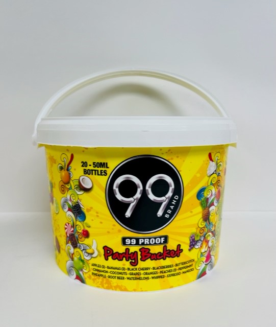99 Brand 99 Proof 17 Assorted Flavors Party Bucket 20 50 Ml Bottles